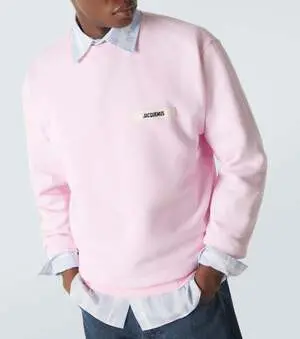 Jacquemus Gros Grain Cotton Fleece Sweatshirt - Pink