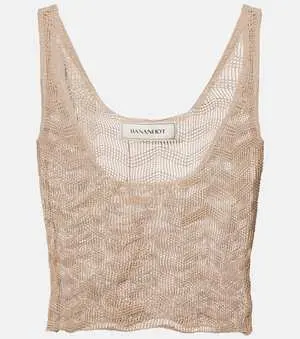 BANANHOT Bia Semi-sheer Top - Beige