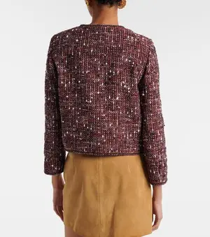 Etro Cropped Cotton-blend Bouclé Jacket - Multicoloured