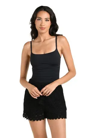 La Blanca Serenity Soutache Cover-up Shorts - Black