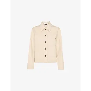Whistles Four-pocket Cotton-blend Jacket - Cream