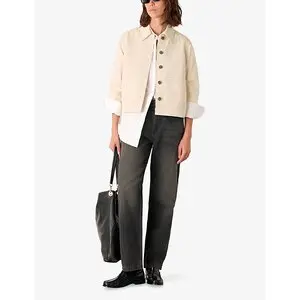 Whistles Four-pocket Cotton-blend Jacket - Cream