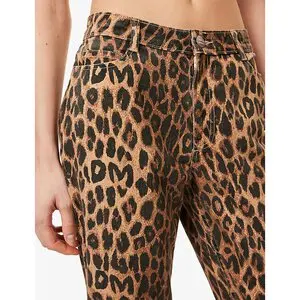 DAMSON MADDER Kenny Leopard Cotton Twill Trousers - Tiger