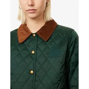 SPORTY & RICH Crest Quilted Nylon Jacket