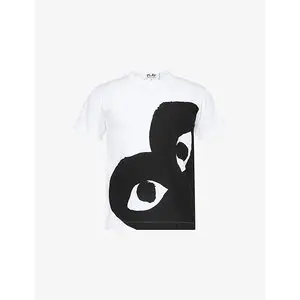 Play Comme Des Garcon Heart-print Cotton-jersey T-shirt - White