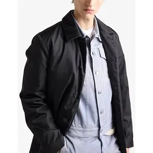 Prada Logo-patch Cotton-gabardine Blouson Jacket