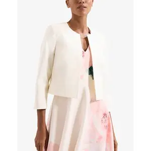 PHASE EIGHT Round-neck Stretch-woven Jacket