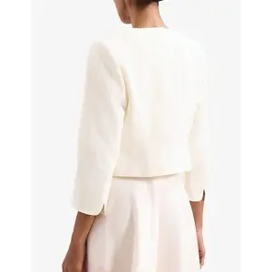 PHASE EIGHT Round-neck Stretch-woven Jacket