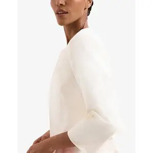 PHASE EIGHT Round-neck Stretch-woven Jacket
