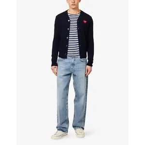 Play Comme Des Garcon Cdg Knit Cardigan - Navy