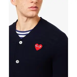 Play Comme Des Garcon Cdg Knit Cardigan - Navy