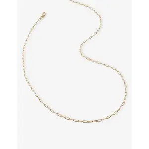 Monica Vinader Paperclip 14ct Yellow-gold Chain Necklace - Yellow Gold