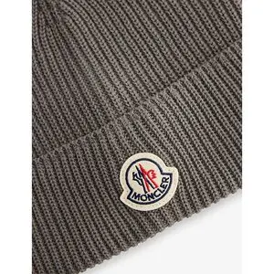 Moncler Cotton-knit Beanie With Brand Patch