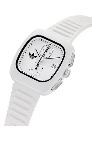 Adidas Chronograph Bio-resin Strap Watch - White