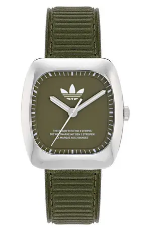 Adidas Leather Strap Watch - Green