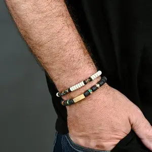 STARFISH PROJECT Vanguard Lava Bead Bracelet - Black