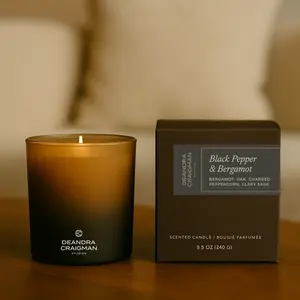 DEANDRA CRAIGMAN STUDIOS Black Pepper & Bergamot Candle & Playlist