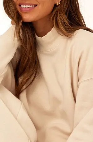 THREADS 4 THOUGHT Karlie Heathered Fleece Sweatshirt - Tapioca