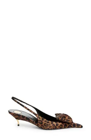 Saint Laurent Dakota Print Slingback Pumps