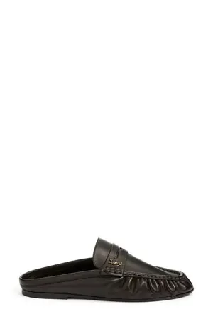 Saint Laurent Loafer Mule - Eagle Brown