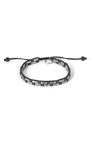 THOMPSON OF LONDON Hematite Friendship Bracelet - Black