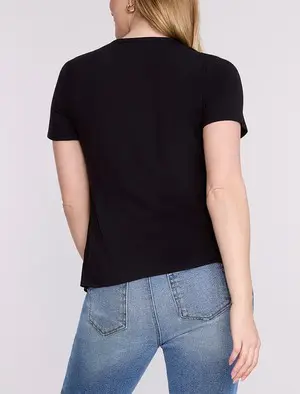 Motherhood Maternity Crewneck Short Sleeve Nursing Tee - Black