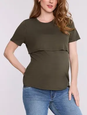 Motherhood Maternity Draped T-shirts For Women