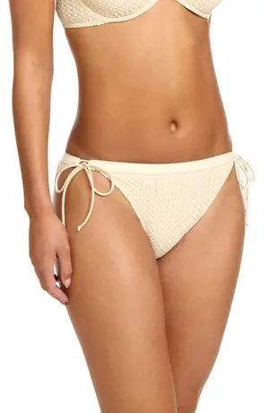 Robin Piccone Fishnet Side Tie Bikini Bottoms