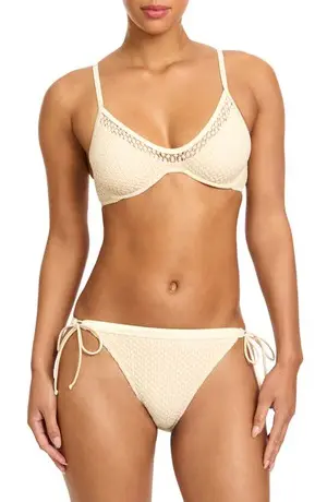 Robin Piccone Fishnet Side Tie Bikini Bottoms