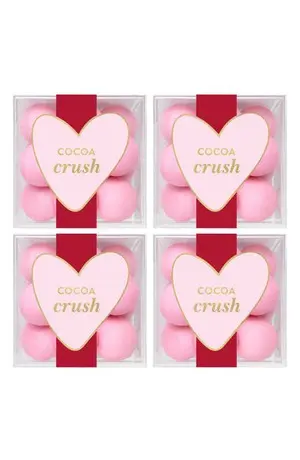 SUGARFINA Cocoa Crush Set Of 4 Pink Brownie Bites Candy Cubes - No Color