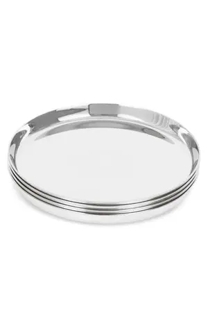 HOLCOMB Set Of 4 Puddle Stainless Steel Coasters