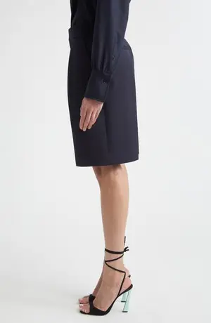 Victoria Beckham Tailored Wool Blend Bermuda Shorts