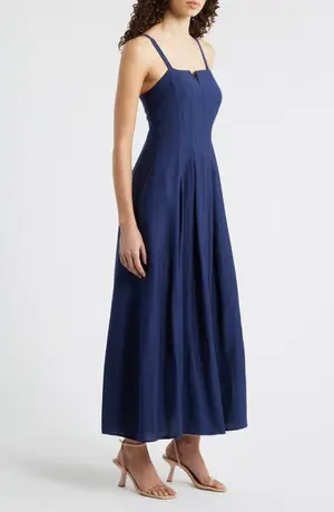 CIEBON Carisa Sleeveless Flare Maxi Dress - Navy