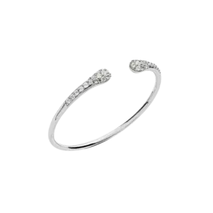 LUCY QUARTERMAINE Skinny Drip Twist Bangle - Sterling Silver