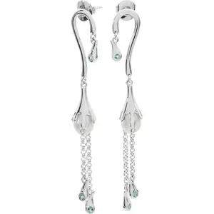 LUCY QUARTERMAINE Pearl And Crystal Drop Earrings - Sterling Silver