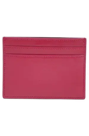 Saint Laurent Paris Card Holder - Dark Fuchsia