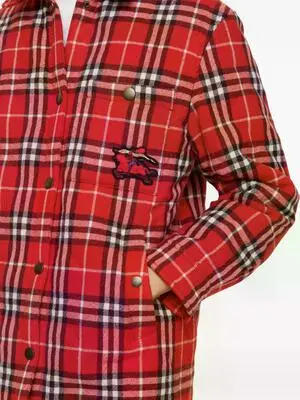 Burberry Check Appliquéd Wool Jacket