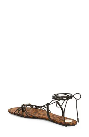 Saint Laurent Bridget Wraparound Ankle Strap Sandal
