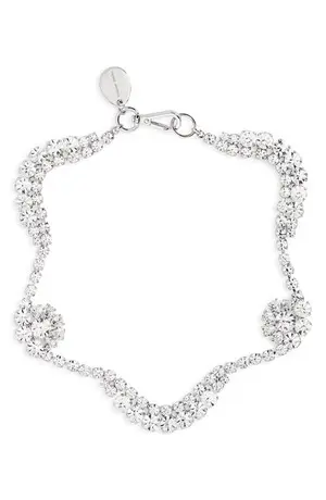 Simone Rocha Scalloped Sepal Necklace - Crystal
