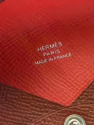 Hermès 2022 Calvi Card Holder - Brown