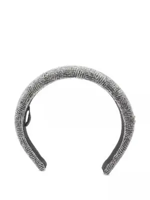 Miu Miu Tweed Logo Headband