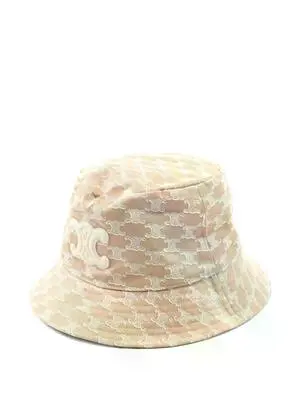 Celine Triomphe Pattern Bucket Hat - Neutrals