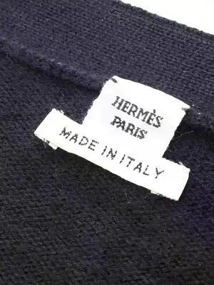 Hermès 2000s Logo-embroidered V-neck Cardigan