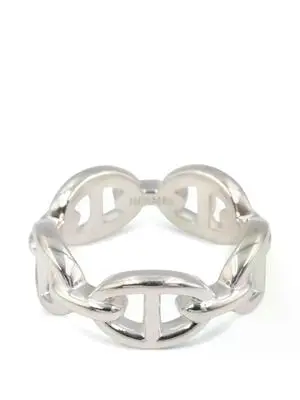 Hermès 2020s Chaine D'ancre Enchainee Ring - Silver