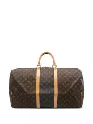 LOUIS VUITTON Keepall 55 Leather Tote Bag