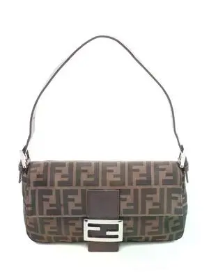Fendi 2010s Mamma Canvas Shoulder Bag