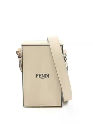 Fendi 2000s Box Leather Shoulder Bag