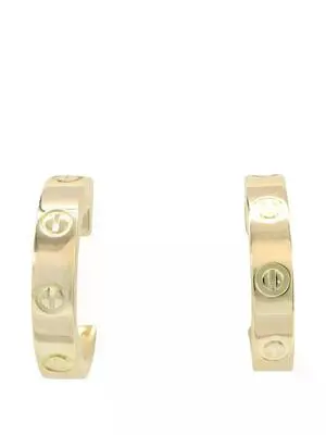 CARTIER 2010s Mini Love Motif Earrings - Gold