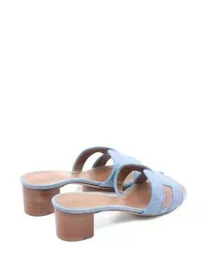 Hermès Oasis Denim Mule Sandals