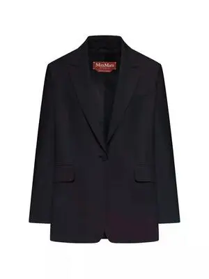 Max Mara Single-breasted Peak-lapel Blazer - Black